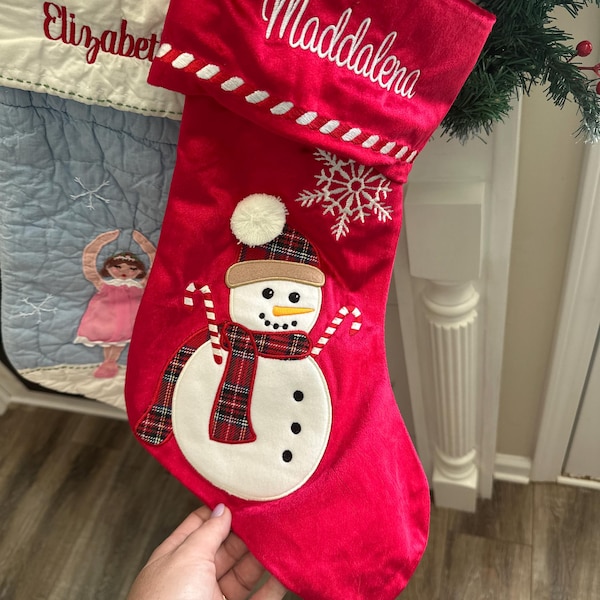 Candy Cane Character Personalized Christmas Stocking, Family Christmas ...
