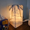 Rare Red Banded Onyx Lamp Genuine Square Banded Onyx Table Lamp Home ...