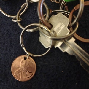 Custom Penny Keychain, Penny Keychain, Anniversary Gift, Gift for Wife ...