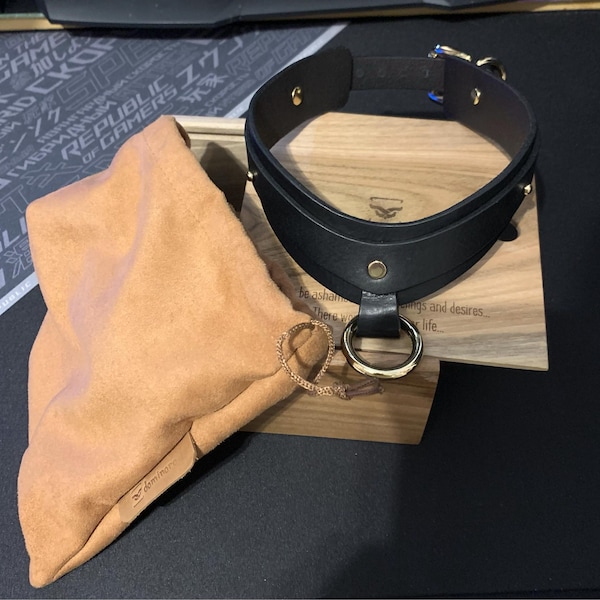 Bordo Leather Handmade Collar With Chain Leash for Women, Collar Choker ...