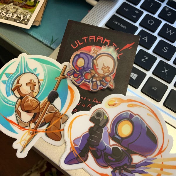 ULTRAKILL V1 and Gabriel Acrylic Pin, Ultrakill Charm, Backpack Decor ...