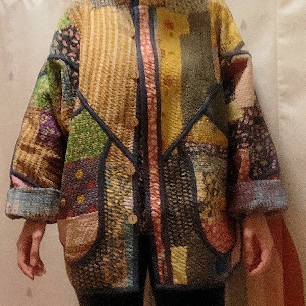 Handcrafted Reversible Jackets From Upcycled Vintage Kantha Quilts ...