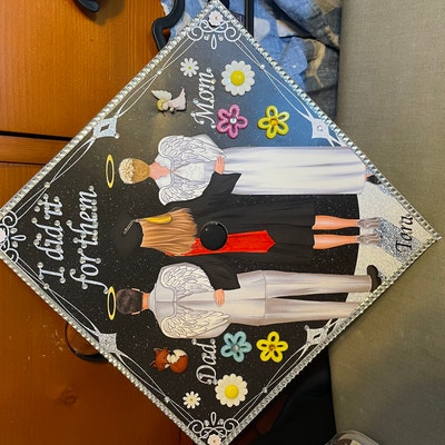 Custom Memorial Graduation Cap Topper, I Did It for Them Cap Decoration ...