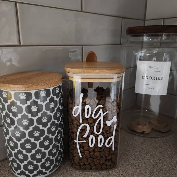 Dog or Cat Food & Treats Container Decal | Label Only - Etsy