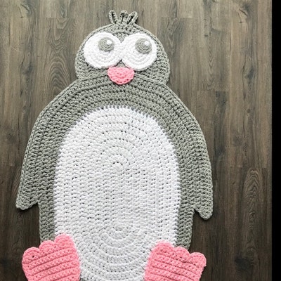 CROCHET PATTERN Penguin Animal Rug - Etsy