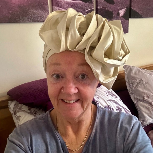 Aso Oke Auto Gele , Gold Wedding Hat for Women, Africa Nigeria Party ...