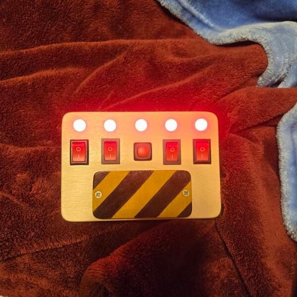 Busy Board for Toddler Custom LED Light Toy Switch Box Kids Control ...