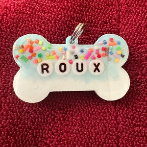 Personalized Resin Dog Tag, Pet Id, Bone Dog Tag, Dog Identification ...