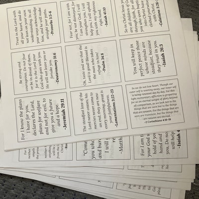 30 Strength Themed Bible Verses With 6 Prayer Cards Included - Etsy
