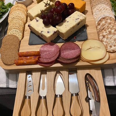 Cheese Board Set With Slate Tray, Ramekins and Accessories Luxury ...
