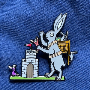 38mm Sword Rabbit Hard Enamel Pin | Etsy
