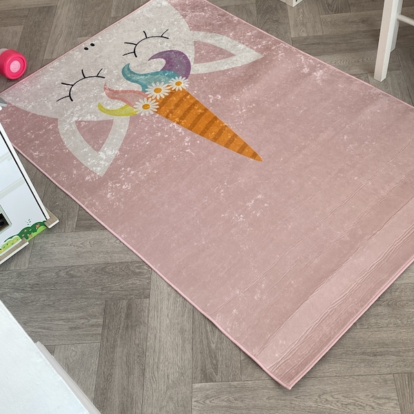 Cute Unicorn Kids Room Rug|best Girls Rugs|unique Kid's Carpets ...