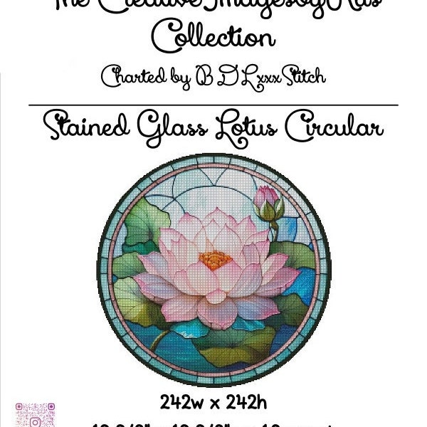 Lotus Flower Stained Glass Window Clipart, Round Image, Instant Digital ...