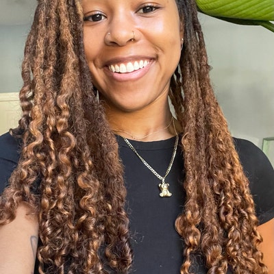 Wavy Curly Boho Lisa Bonet Human Hair Loc Extensions - Etsy