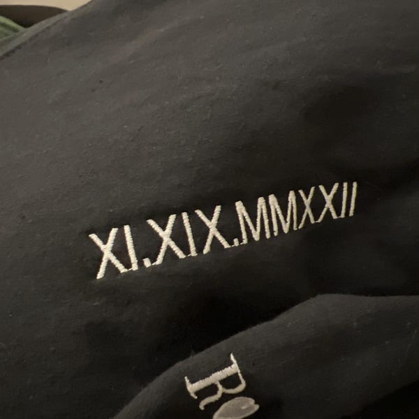 Custom Embroidered Roman Numeral Sweatshirt, Couple Shirt Initial on ...