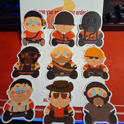 Team Fortress 2 Plushie Stickers/decals - Etsy