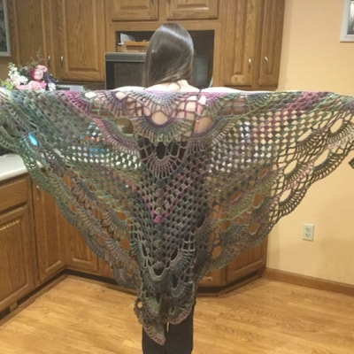 FREEDOM SHAWL PDF Pattern, Hippie Shawl, Boho Shawl, Crochet Shawl ...