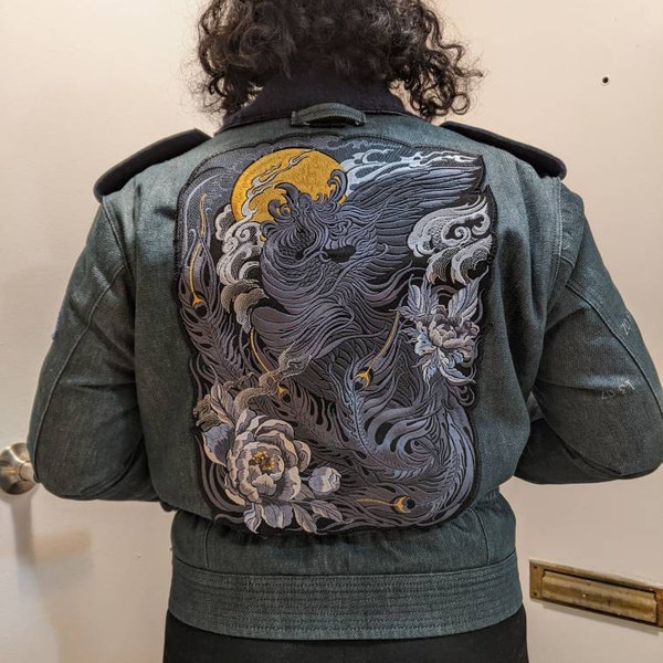 Phoenix Patch, Back Patch, Patches for Jackets, Mythical Bird, Fashion ...