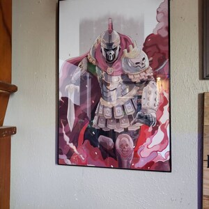 Aramusha Samurai Illustration Art Print Poster | Etsy