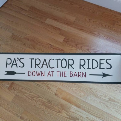 Tractor Rides Sign, Papa Gift, Papa Sign, Tractor Ride Sign, Barn ...