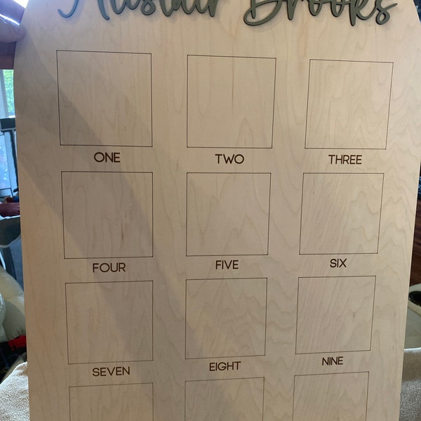 One Year of Photo Board, First Year Board, Baby's My First Year Sign ...