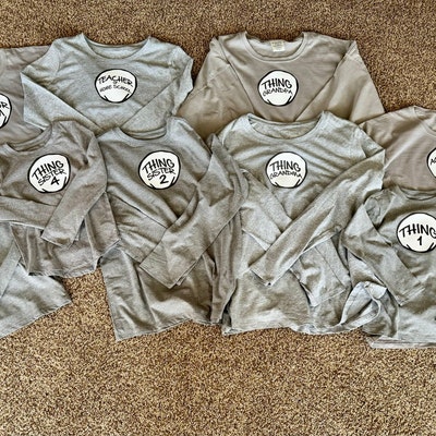 DIGITAL DOWNLOAD: Print and Iron, Thing 1 and Thing 2 Style Iron-on ...