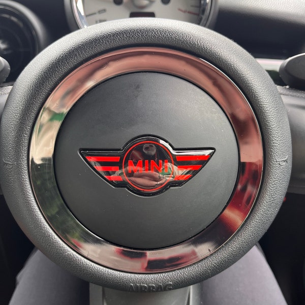 Custom Steering Wheel Gel Overlay Emblem Badge Sticker - Fits All MINI ...