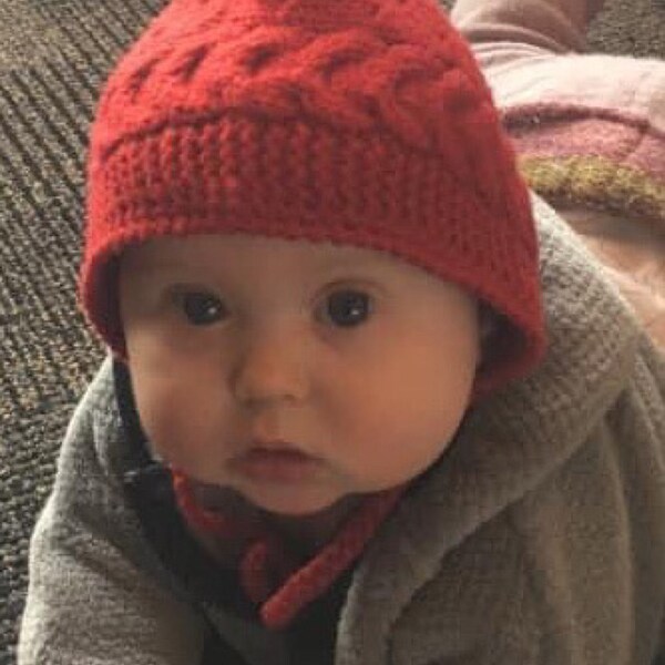 Red Riding Hood Hat. Knitted Pixie Bonnet.baby/toddler/child/teens ...