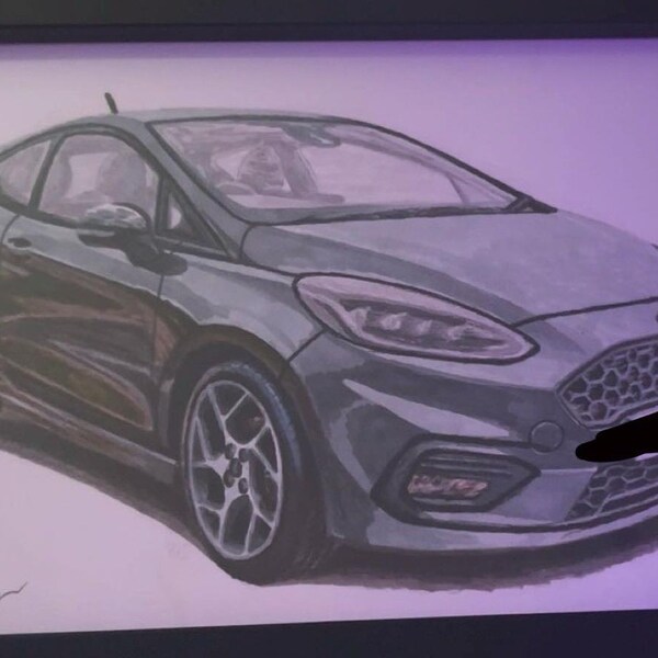 VW Golf GTI MK1 Car Print, Hand Drawn Car Drawing. Perfect Gift for Any ...