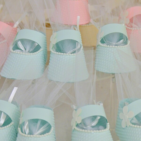 Embossed Cardstock Baby Shoe Favors: Set of 10 Single Shoes - Etsy