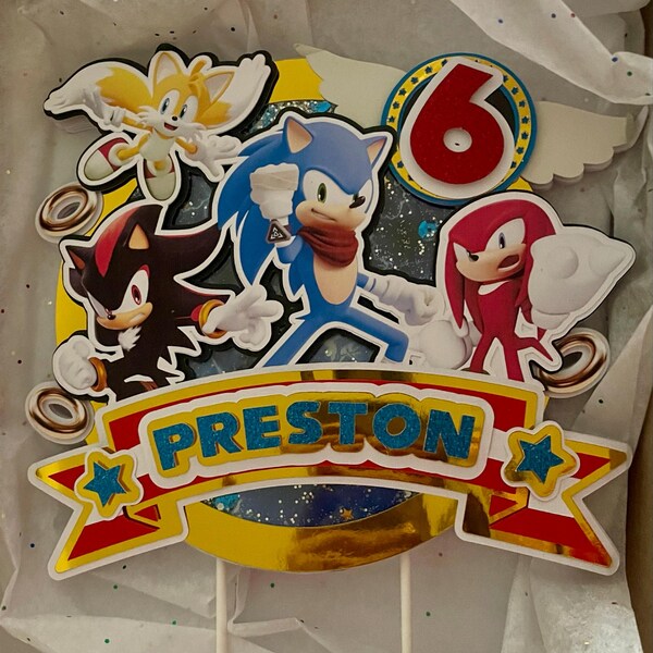 Sonic Cake Topper - Etsy