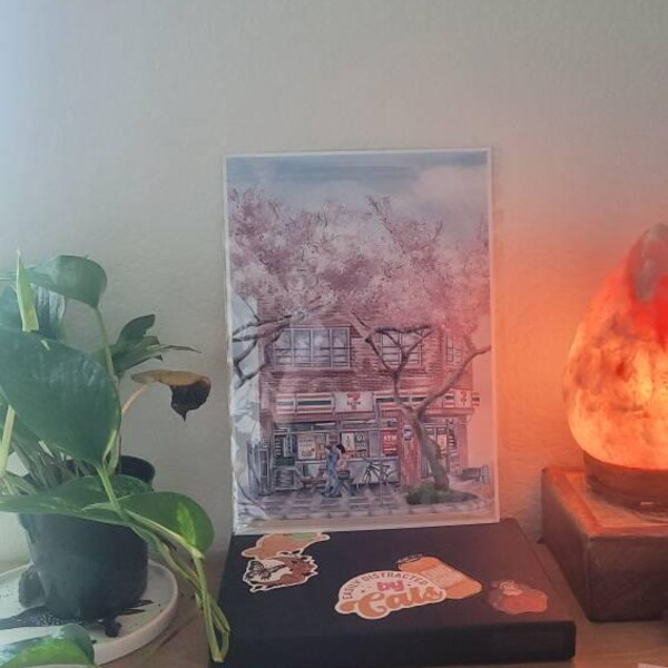 Korean Art / Sunset in Bukchon Hanok Village/ Seoul Sunset,korean Wall ...