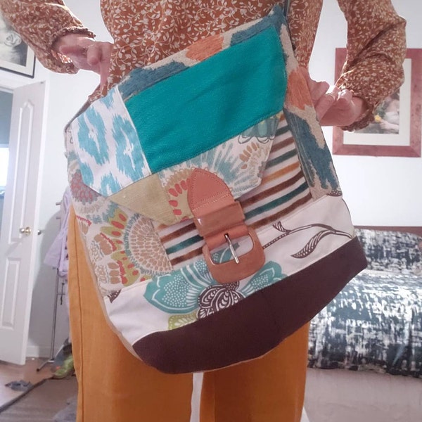 Upcycled Tote, Upcycled Purse, Upcycled Bag, Bohemian Purse, Crossbody ...