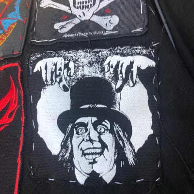 Spider Web Collar Screen Printed Patch Horror Punk Black Metal Goth - Etsy