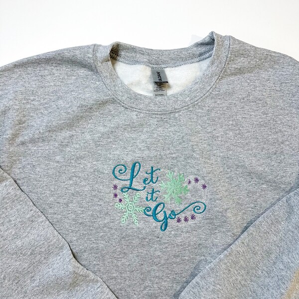 Let It Go Embroidery Design- Instant Download - Etsy