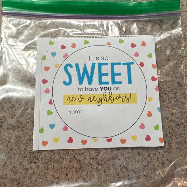 New Neighbor Gift, Treat Tag, Welcome to the Neighborhood, Neighbor ...