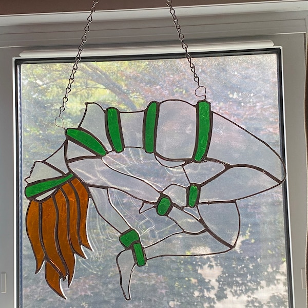 Stained Glass Mosaic Columbines Window Suncatcher - Etsy