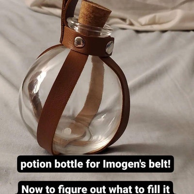 Round Glass Potion Bottle With Belt Loop for Cosplay Decorative - Etsy
