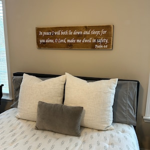 Personalized Bible Verse Wood Sign, Custom Scripture Wall Decor ...