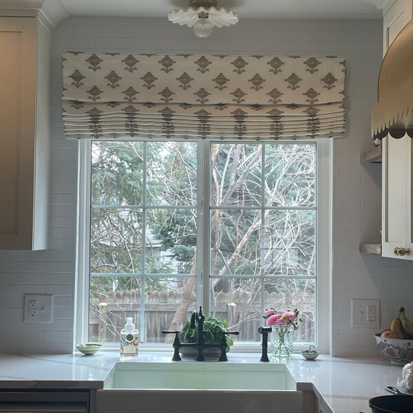 Faux Roman Shade Valance Custom Window Treatment | Relaxed Style ...