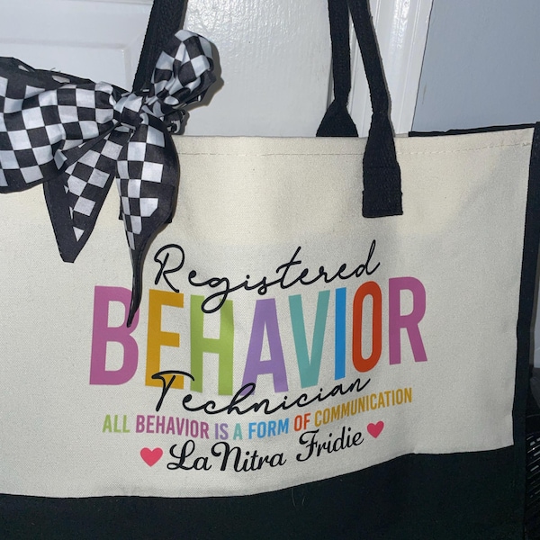 Registered Behavior Tech Tote Bag, RBT Tote Bag, Behavior Technician ...