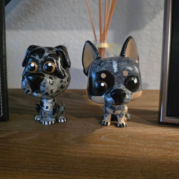Custom Australian Cattle Dog Figurine, Heeler Art, Queensland Heeler ...