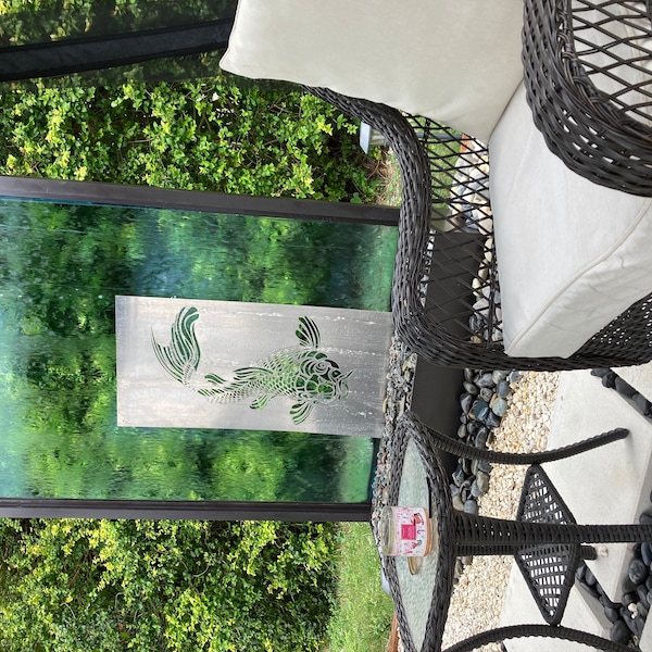 Metal Privacy Screens | Koi Fish Art | Decorative Screens | Oversize ...