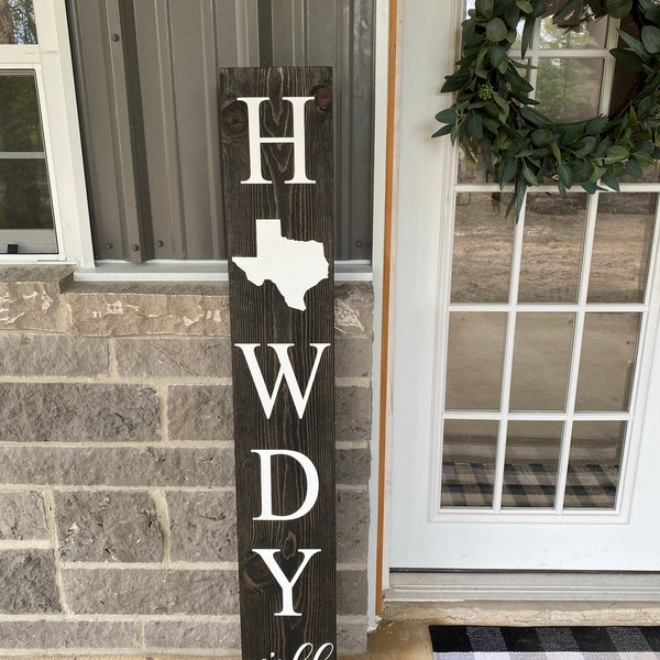 Welcome Porch Sign, Howdy Y’all Texas Wood Porch Sign, Welcome Sign ...