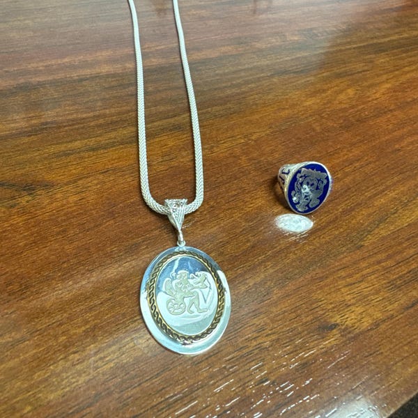 Faravahar Ahura Mazda 14k 18k Solid Gold Necklace - Gold Zoroastrian ...