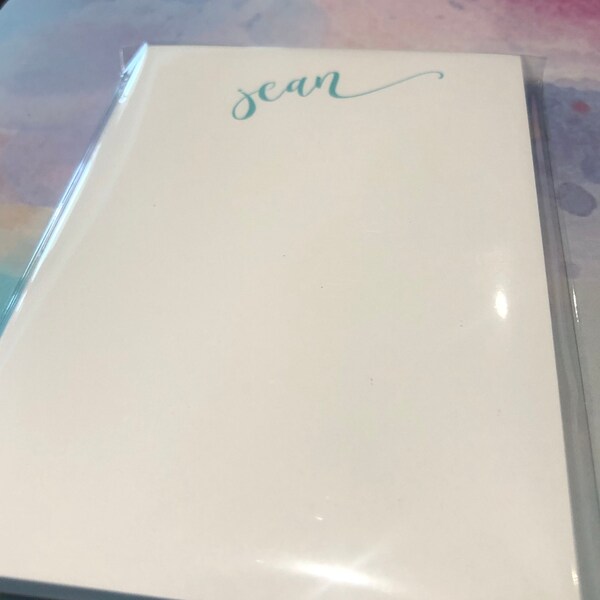 Script Name Personalized Notepad | Personalized Stationery Note Pad ...