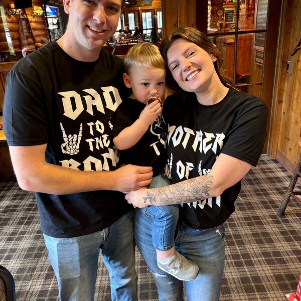 Mother of Mayhem and Dad to the Bone Shirts - Rock N Roll Birthday ...