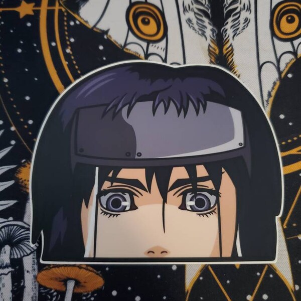 Mech Robot Pilot Peeking Decal – Retro Sci-fi War Drama Anime Stickers ...