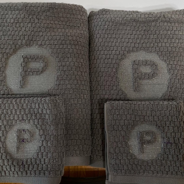 Embossed Machine Embroidery Alphabet, Monogram Towel Font, 5 Sizes, A-Z ...
