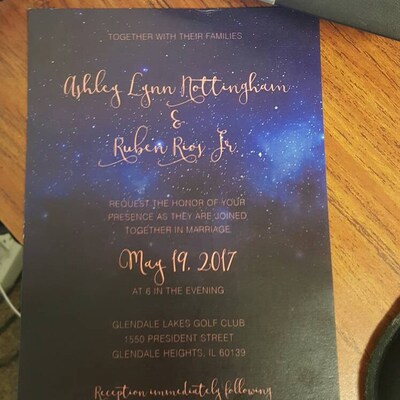 Stars Wedding Invitation, Night Sky Wedding Invitation, Stars, Summer ...